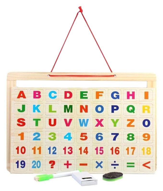 2 in 1 Magnetic Board with Alphanumeric, Mathematical Signs – Hi5Toys