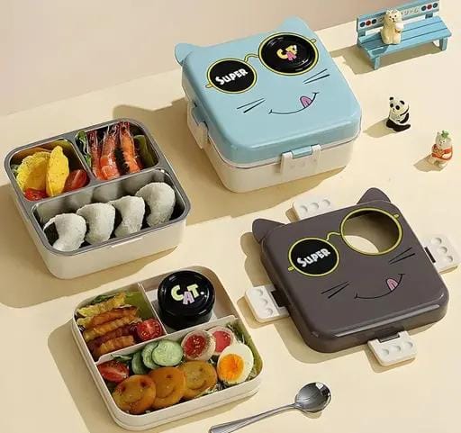 Cat Shaped Stainless Steel Lunch Box (1pc) – Hi5Toys