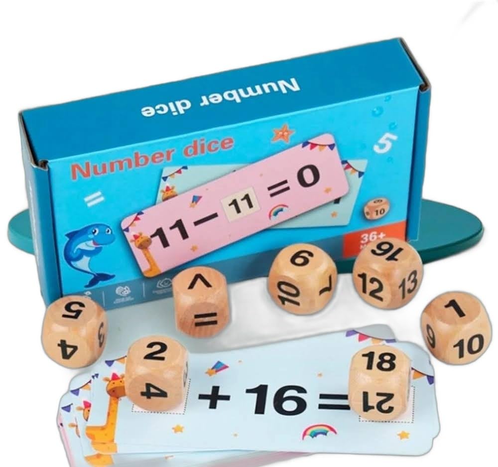 Wooden Number Dice – Hi5Toys