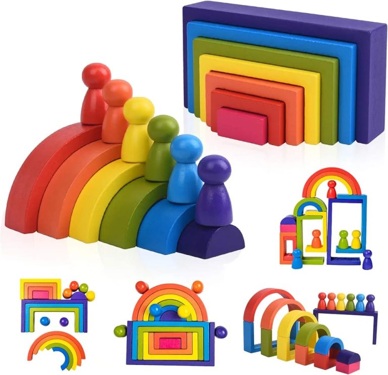 Rainbow Stacking Blocks – Hi5Toys